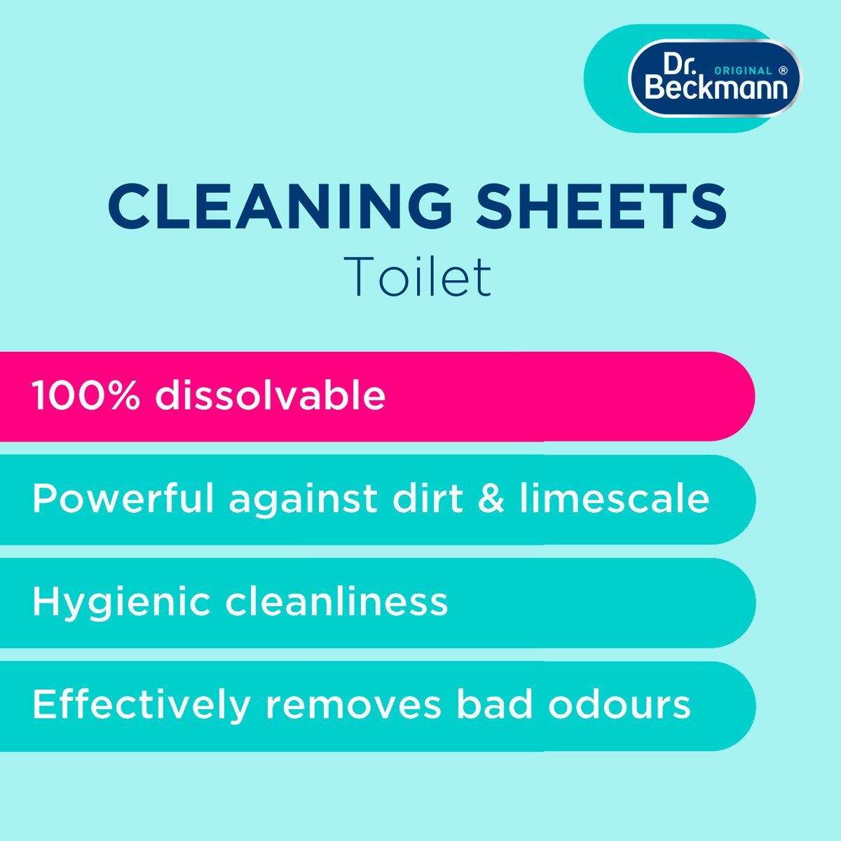 Dr Beckmann Toilet Cleaning Sheets Magic Leaves Citrus 20 sheets - BOOMSHOP